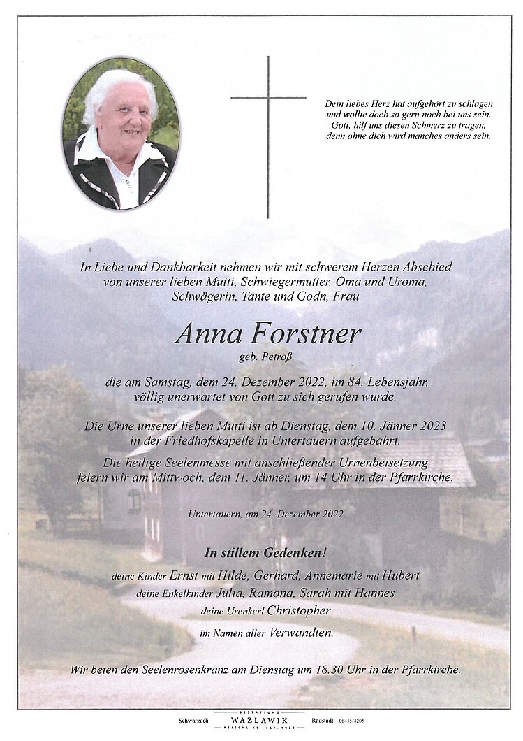 Kondolenz | Bestattung Wazlawik Reischl e.U.