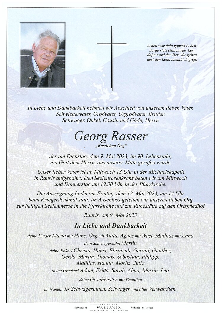 Kondolenz | Bestattung Wazlawik Reischl e.U.